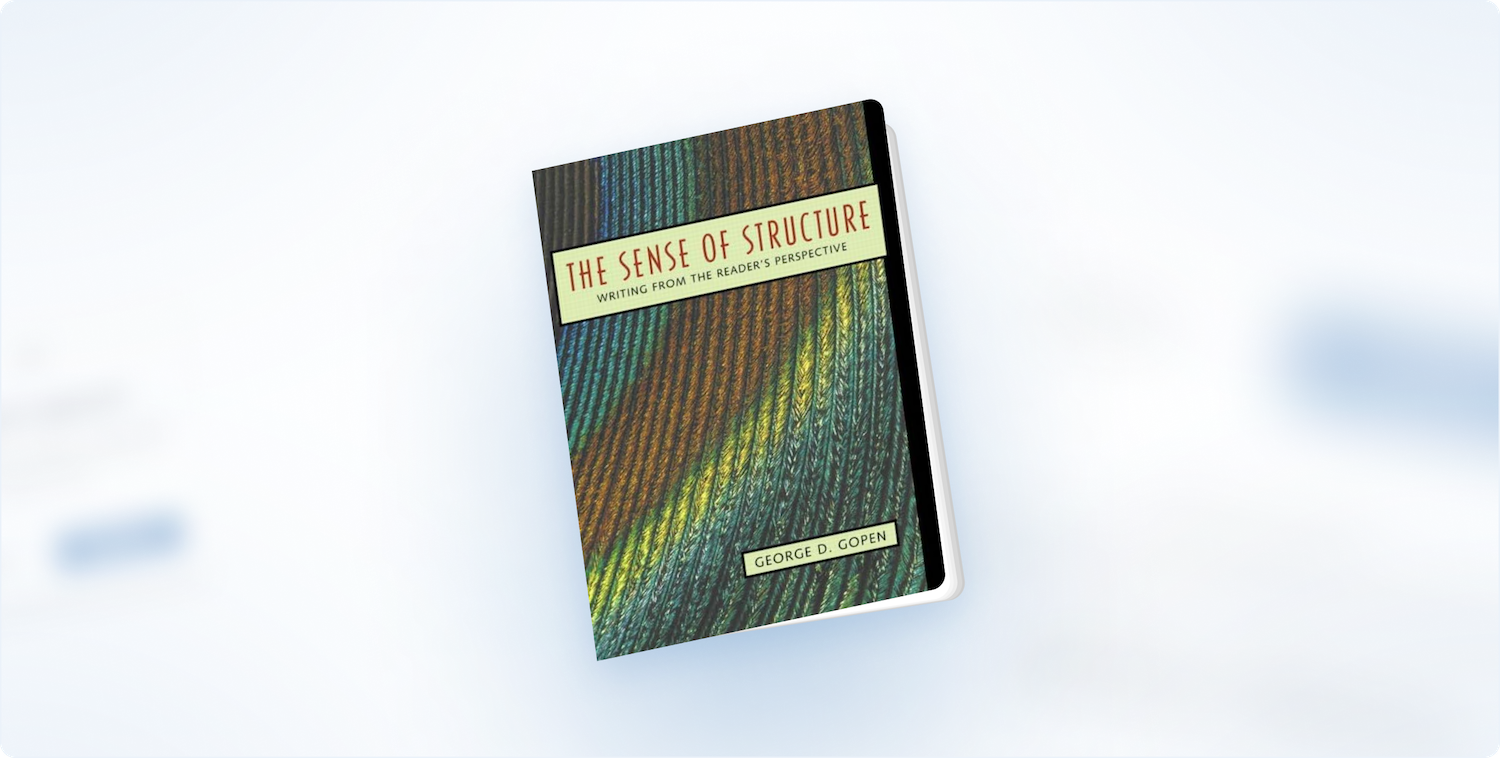 Book Review: “The Sense of Structure: Writing from the Reader’s ...