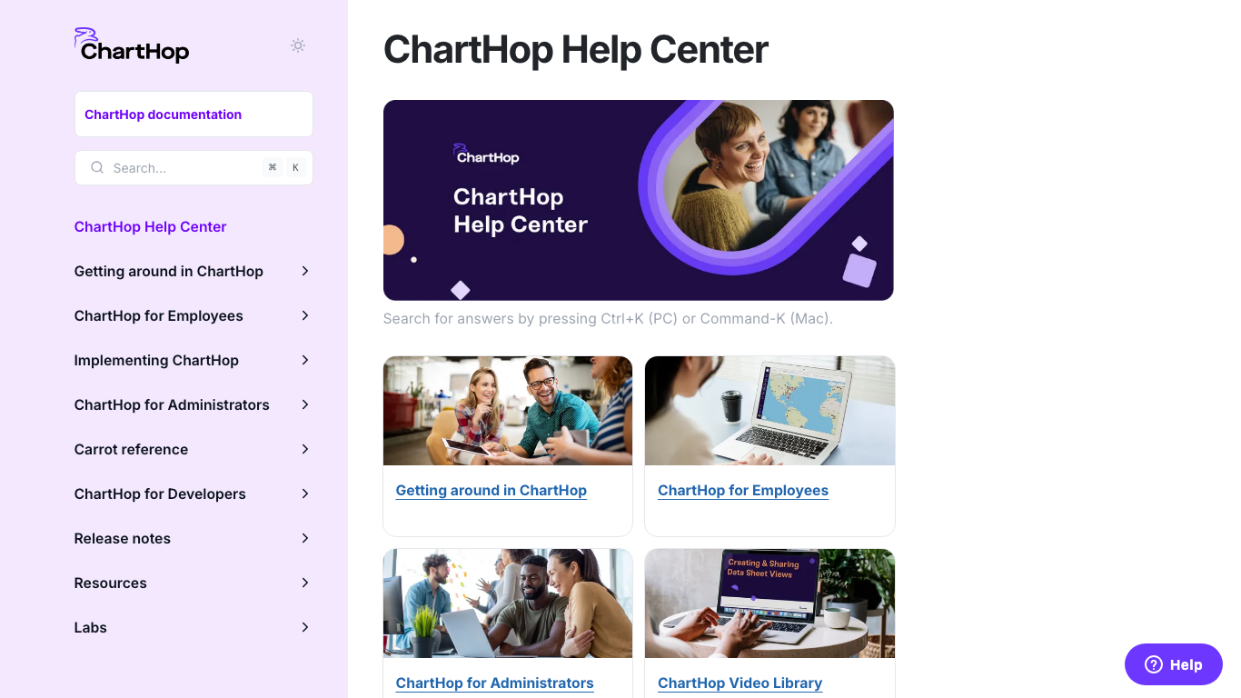 ChartHop | Documentation Portals built with Archbee