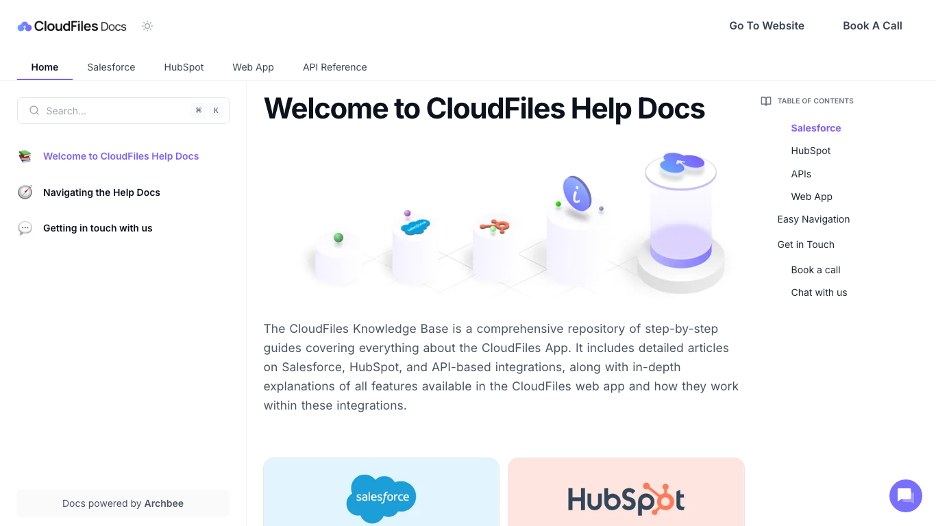 CloudFiles | Documentation Portals built with Archbee