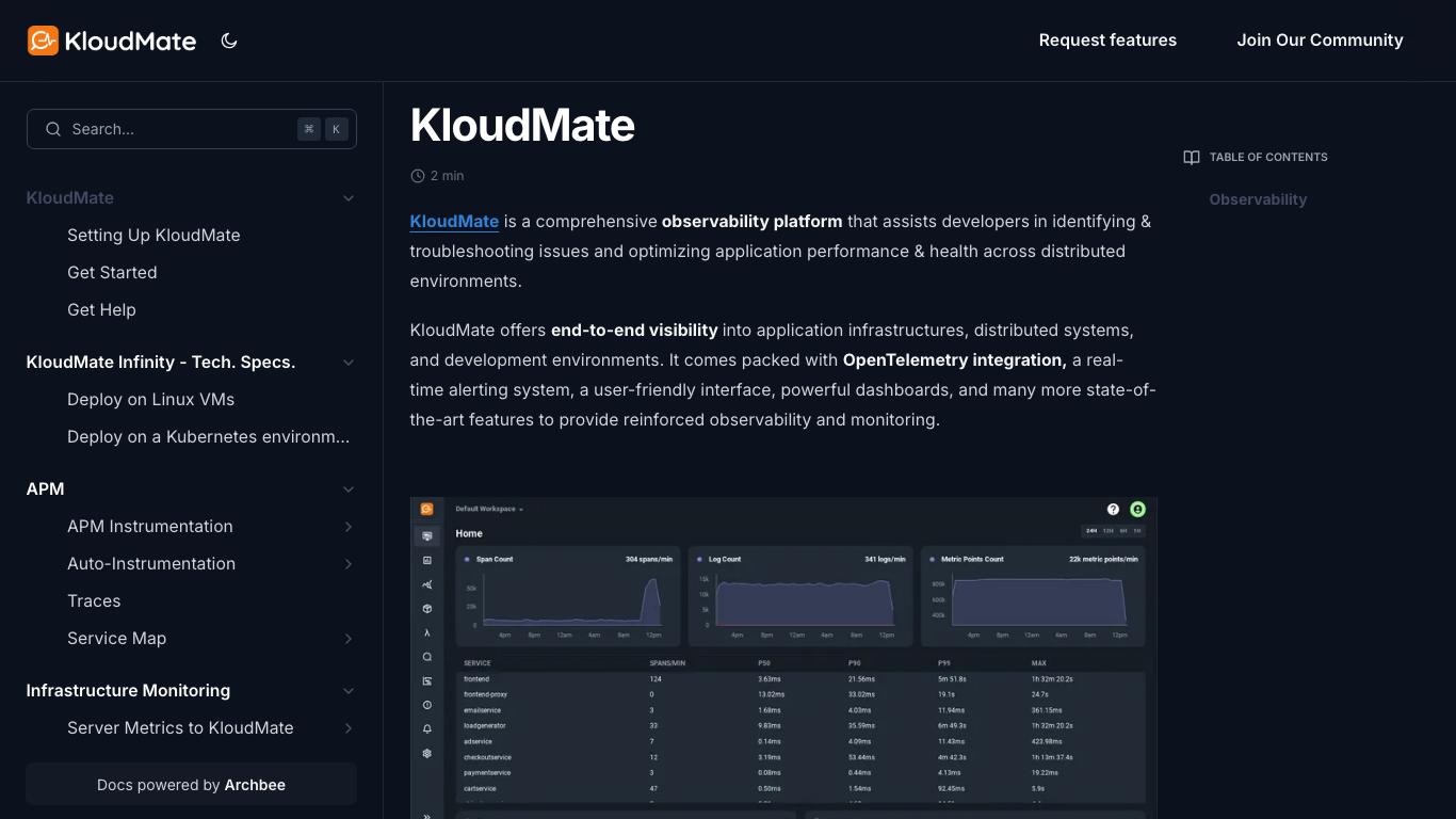 Kloud Mate | Documentation Portals built with Archbee